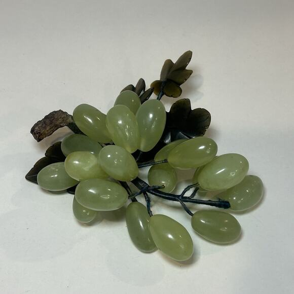 Handmade | Accents | Vintage Green Natural Stone Grape Cluster Bunch ...